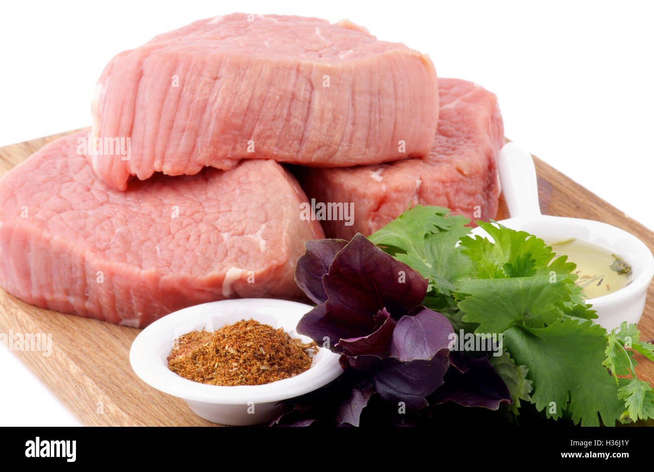 Raw Beef Steaks Stock Photo - Alamy