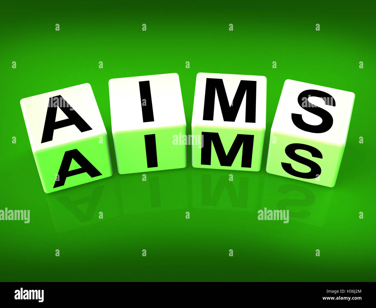 Aims Blocks Mean Purpose Targets and Goals Stock Photo - Alamy