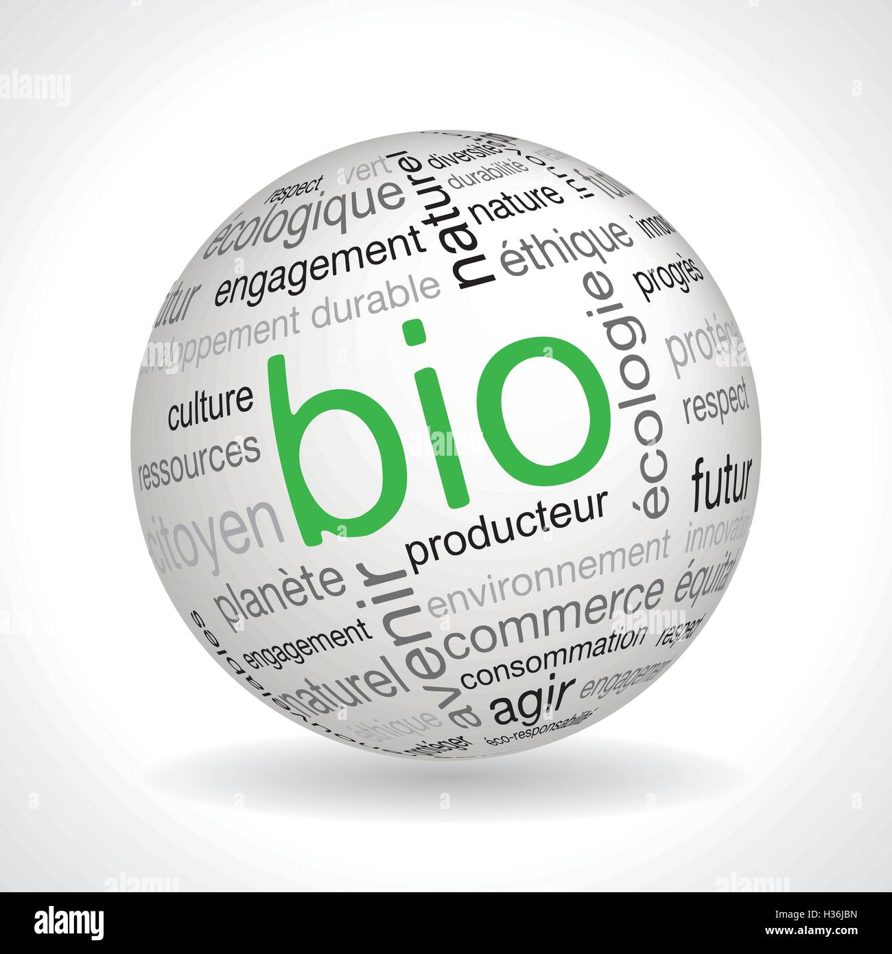 French bio theme sphere vector with keywords Stock Vector Image & Art ...