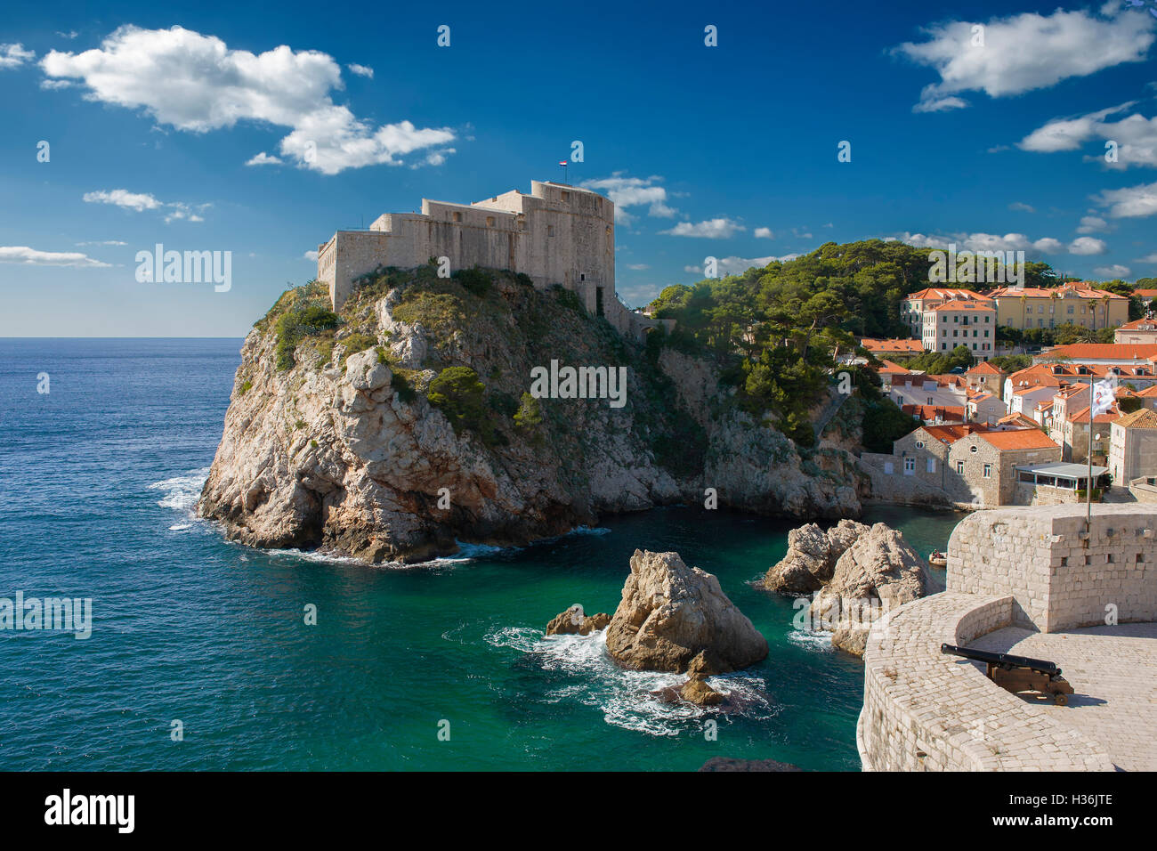 Fort Lovrijenac, guarding the northern approaches to the town, from the ...