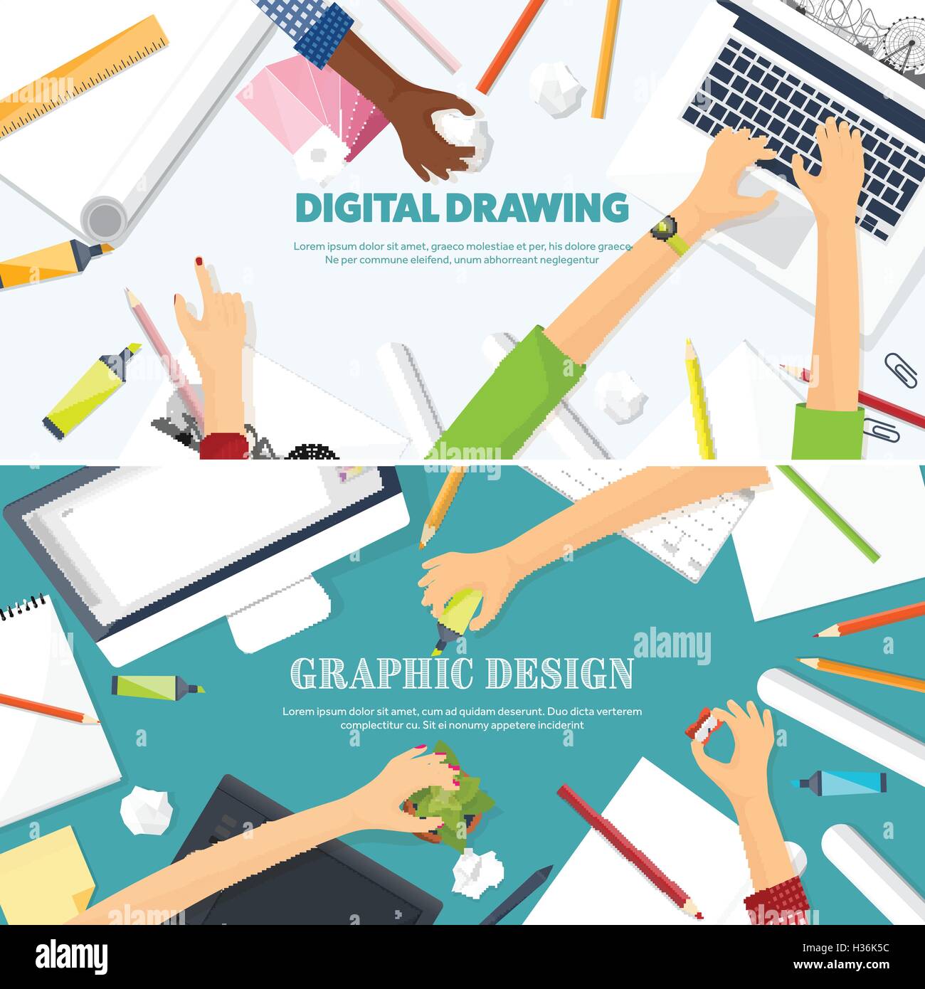 Graphic web design. Drawing and painting. Development. Illustration ...