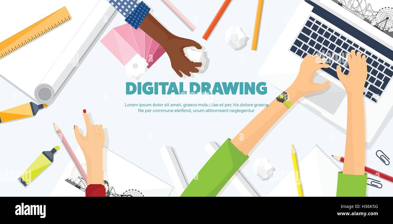 Graphic web design. Drawing and painting. Development. Illustration ...