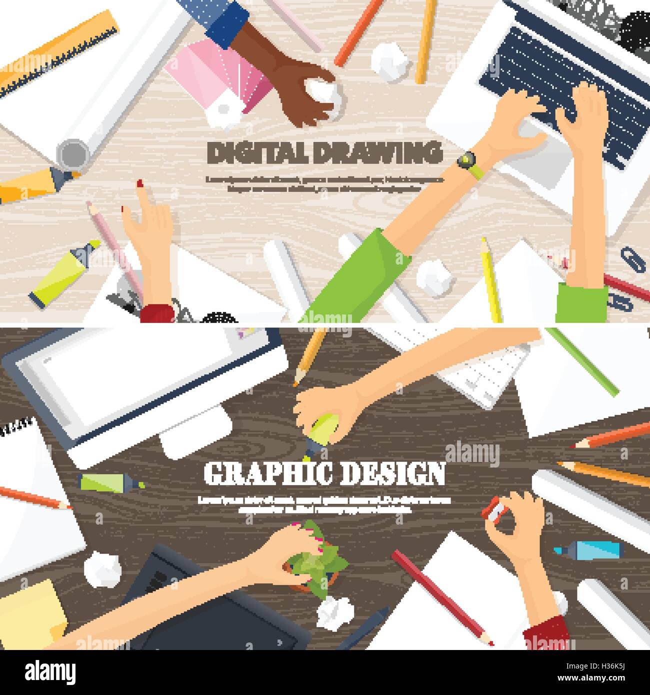 Graphic web design. Drawing and painting. Development. Illustration ...