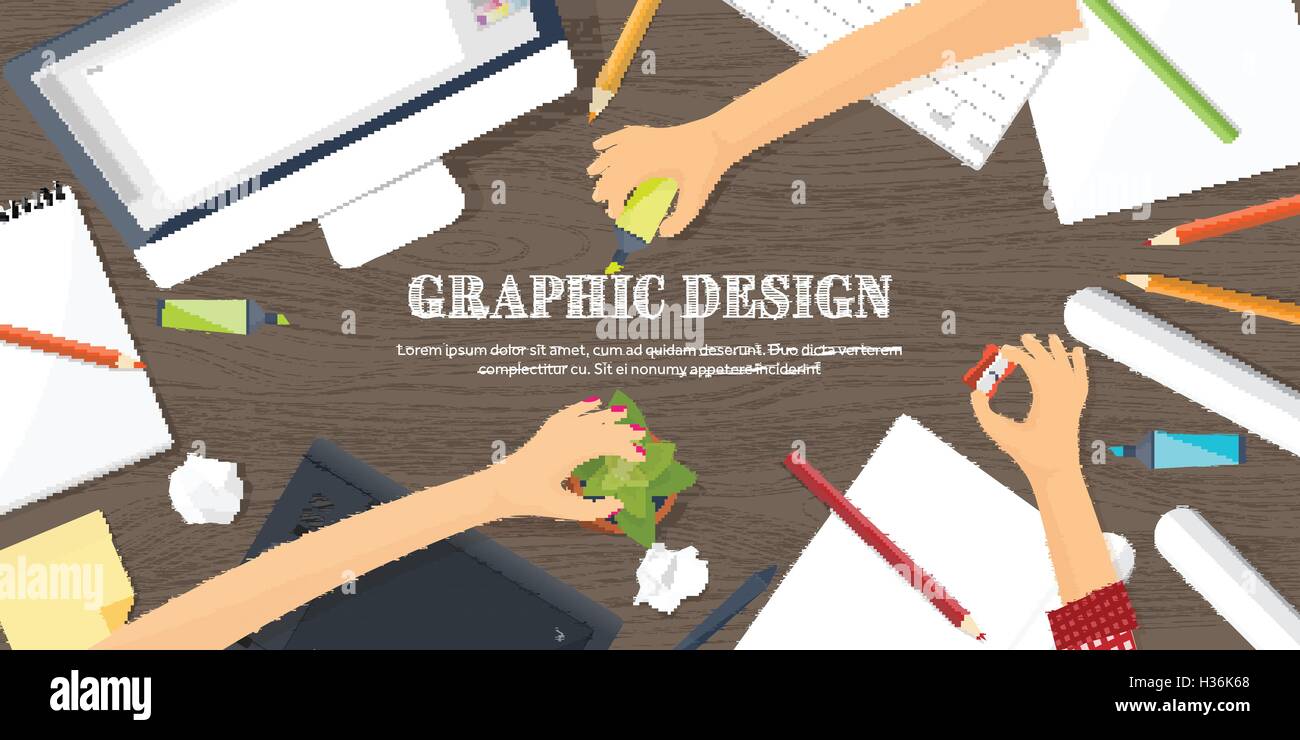 Graphic web design. Drawing and painting. Development. Illustration ...