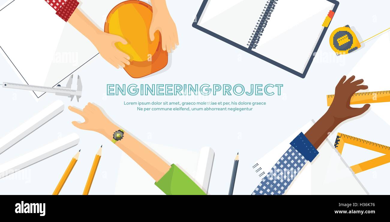 Vector illustration. Engineering and architecture. Drawing ...