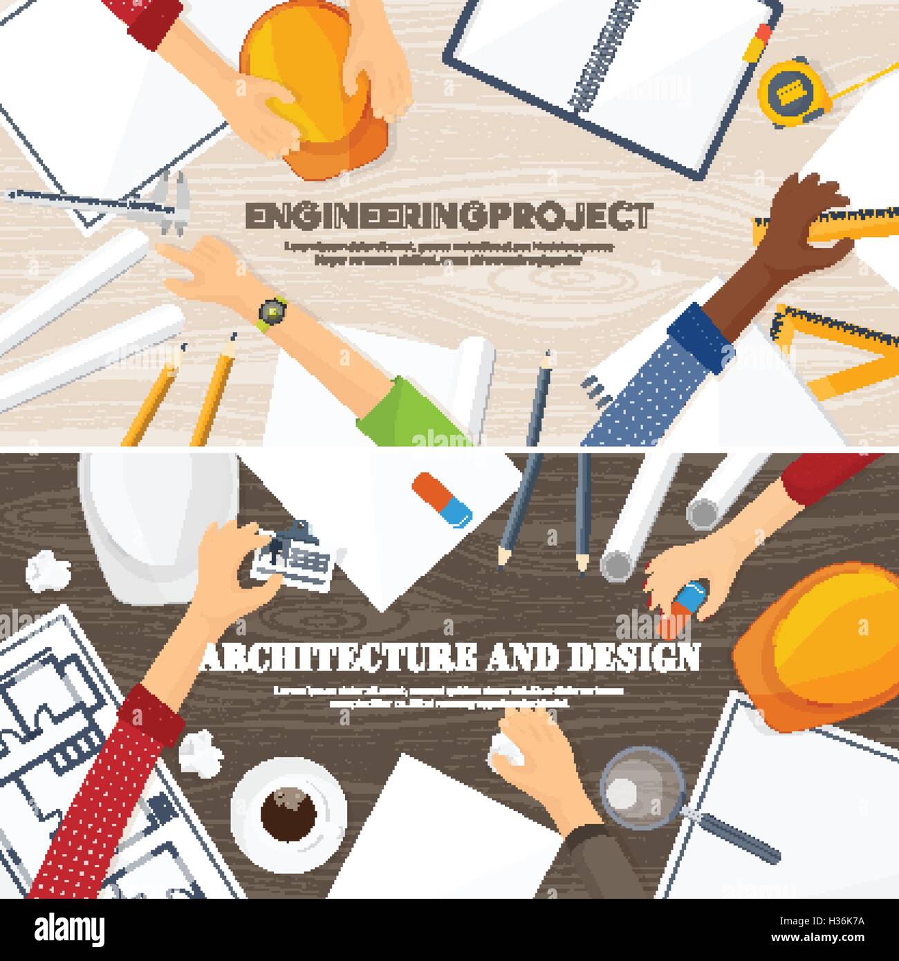 Vector illustration. Engineering and architecture. Drawing ...