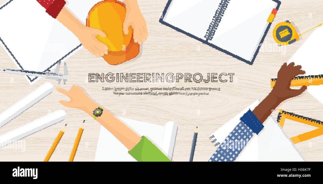 Vector illustration. Engineering and architecture. Drawing ...