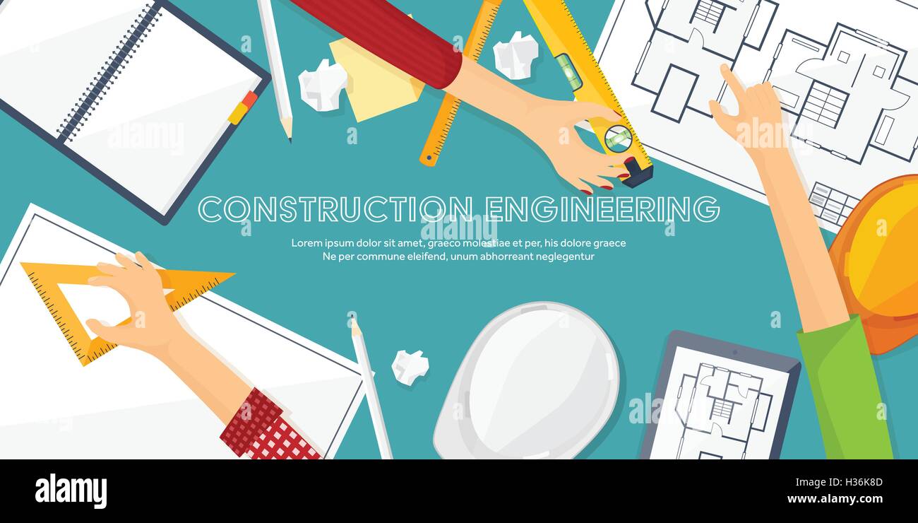 Vector illustration. Engineering and architecture. Drawing ...