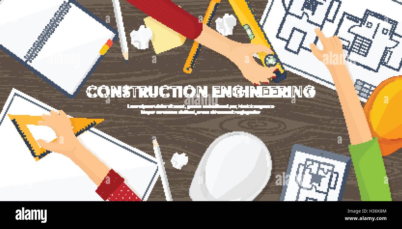 Vector illustration. Engineering and architecture. Drawing ...