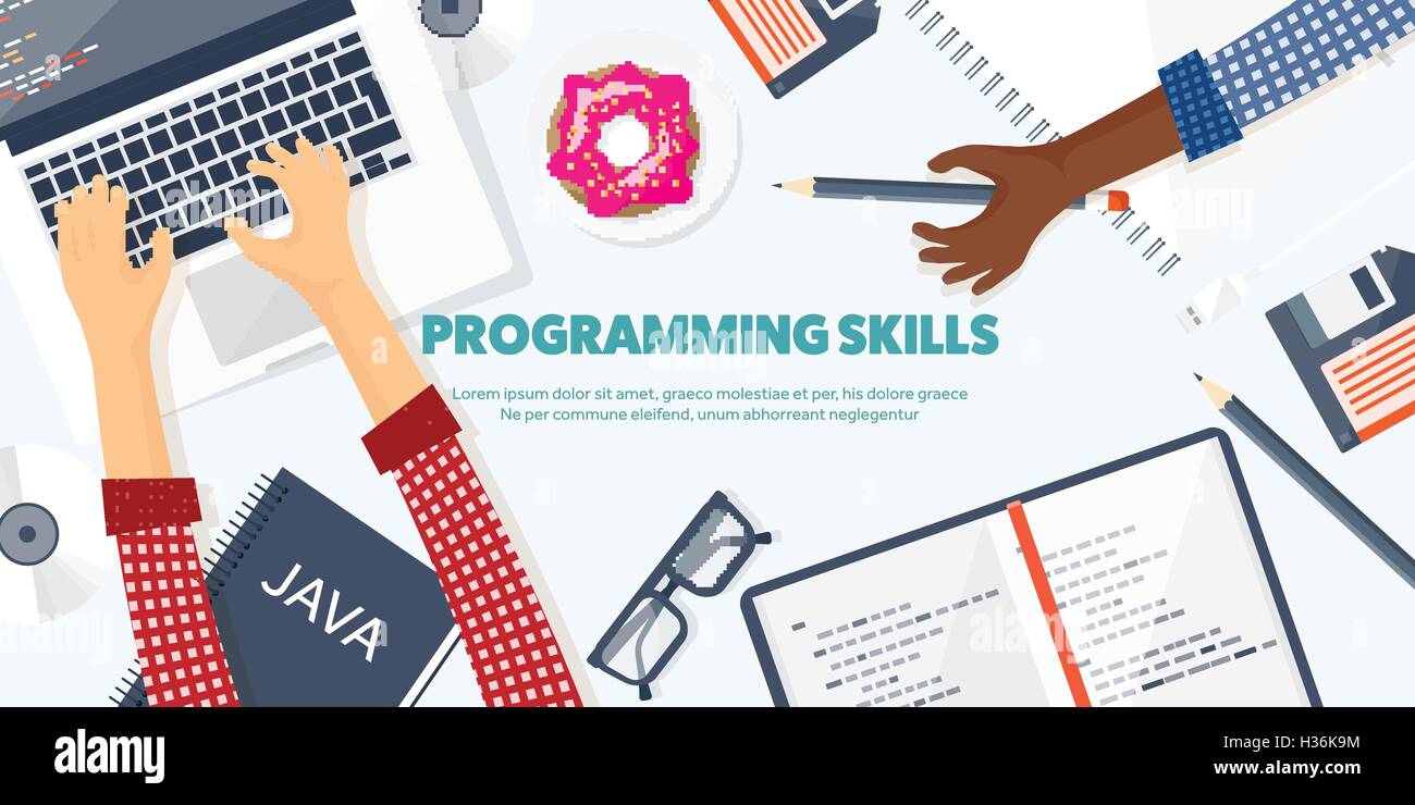 Programmingcoding Flat Computing Background Code Hardwaresoftware