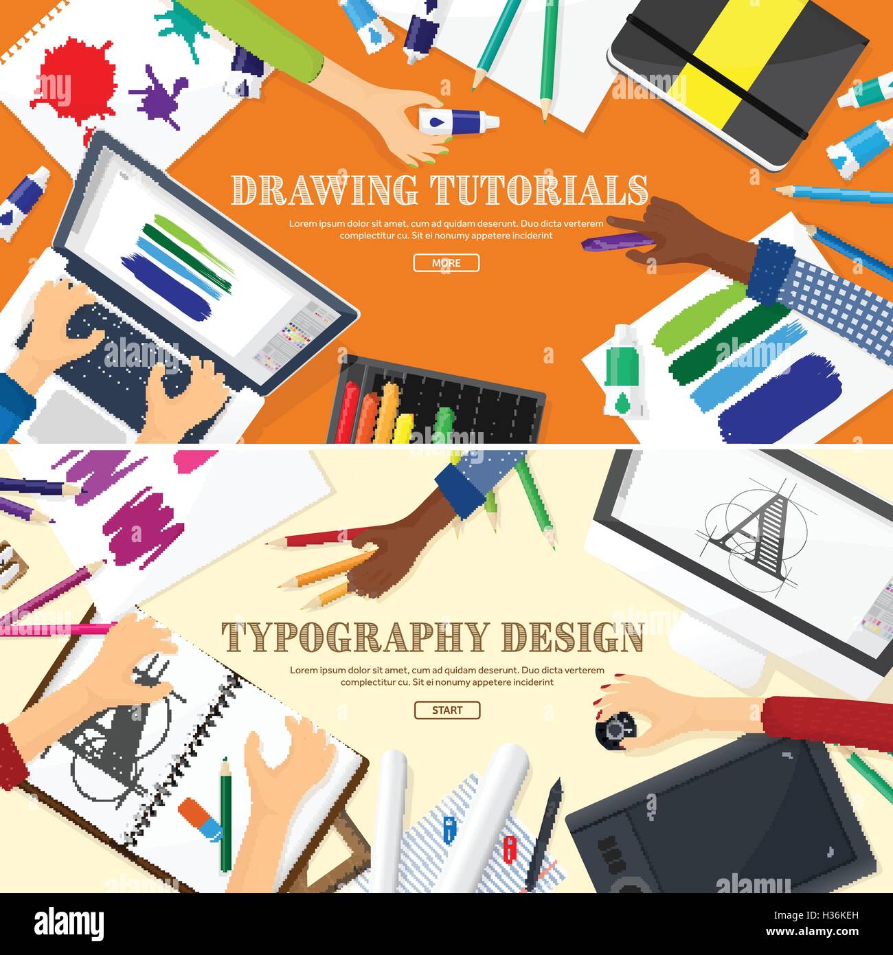 Graphic web design. Drawing and painting. Development. Illustration ...