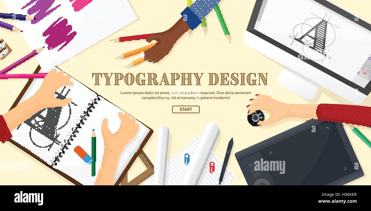 Graphic web design. Drawing and painting. Development. Illustration ...
