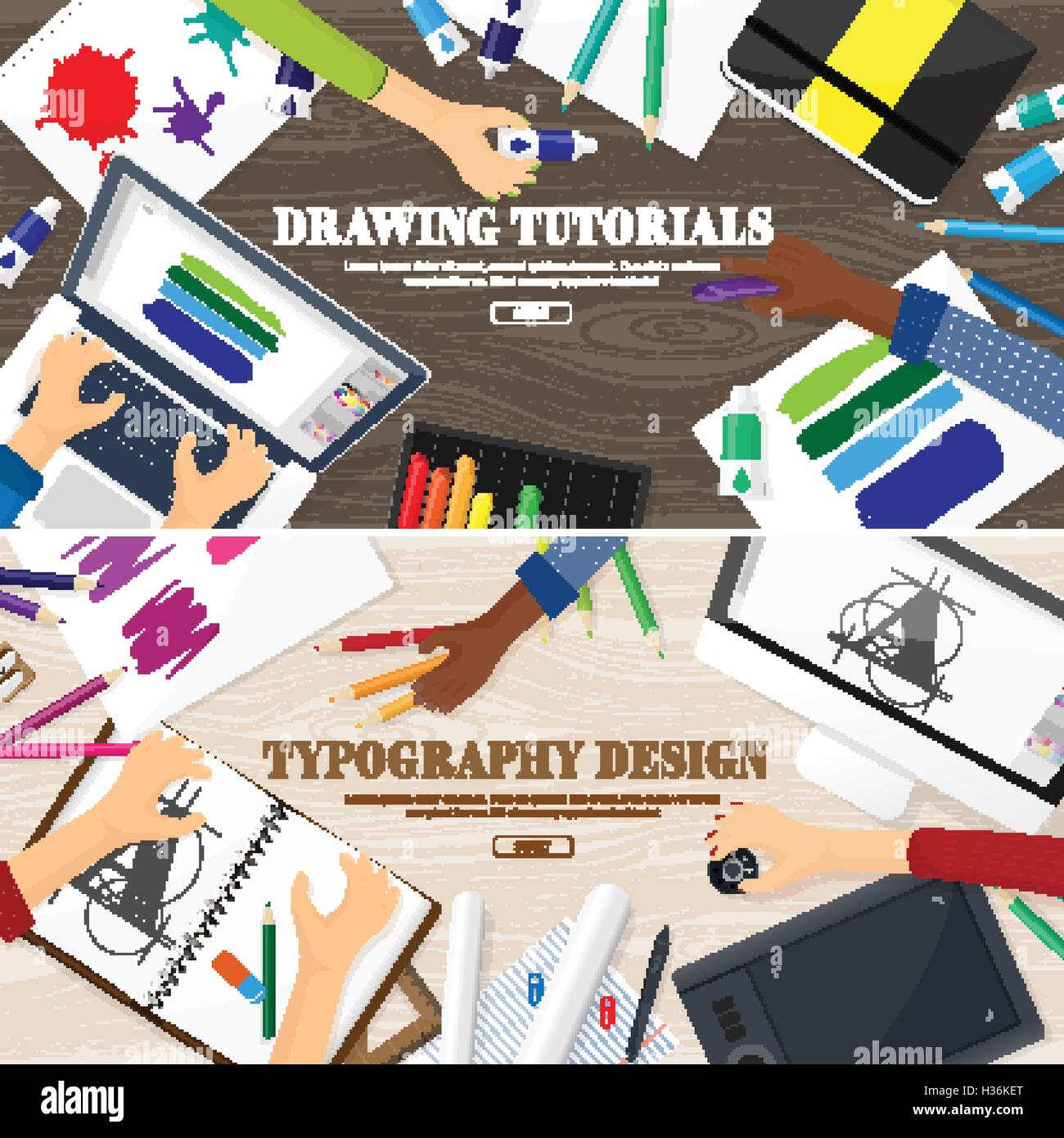 Graphic web design. Drawing and painting. Development. Illustration ...