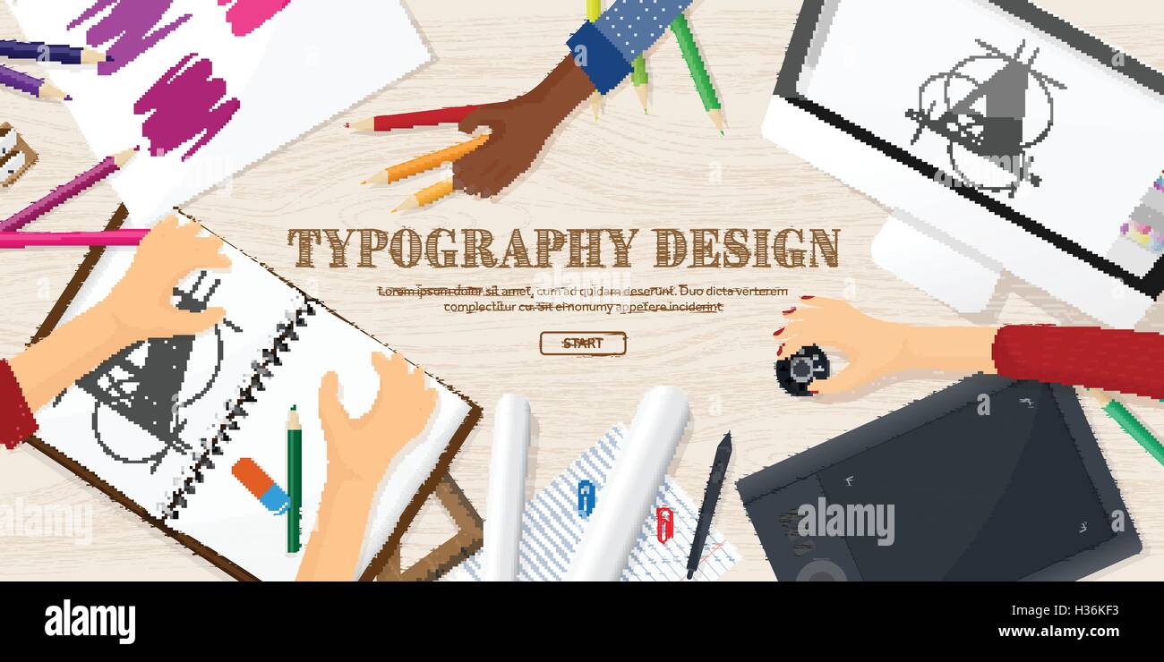Graphic web design. Drawing and painting. Development. Illustration ...