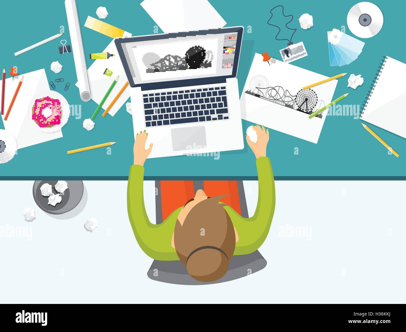 Graphic web design. Drawing and painting. Development. Illustration ...