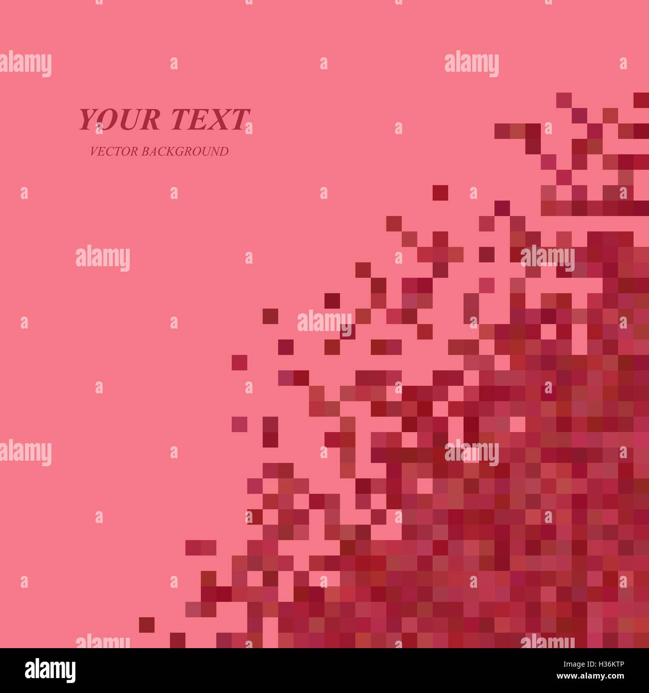 Red pixel square pattern background design Stock Vector Image & Art - Alamy