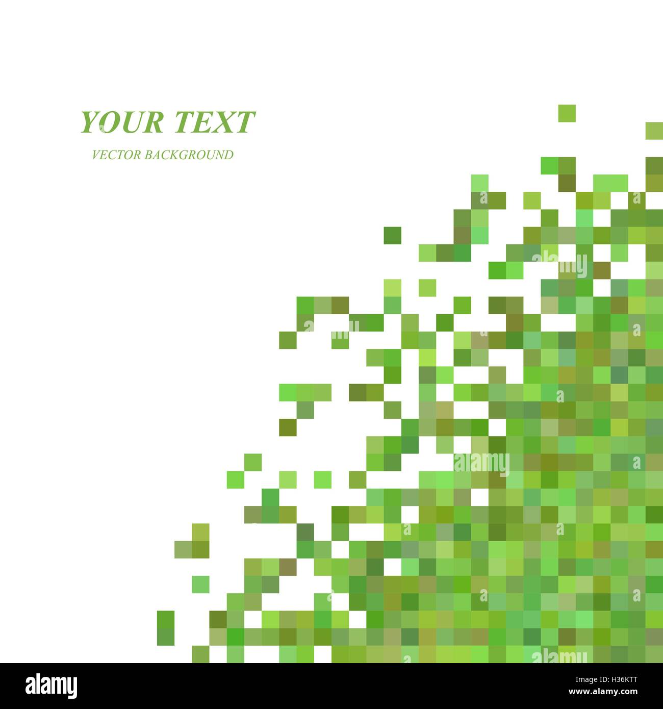 Green pixel square pattern background design Stock Vector Image & Art - Alamy