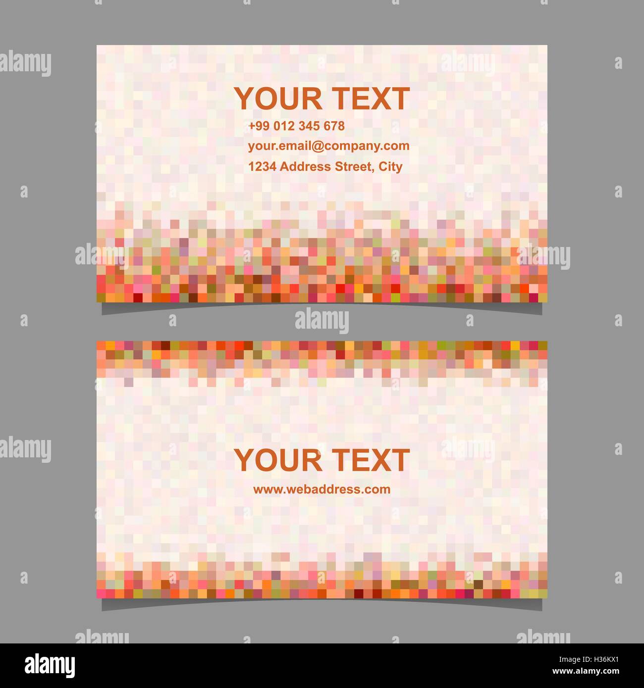 Colorful digital art mosaic business card design Stock Vector Image ...