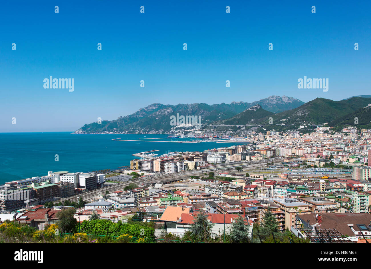 landscape of Salerno Stock Photo - Alamy