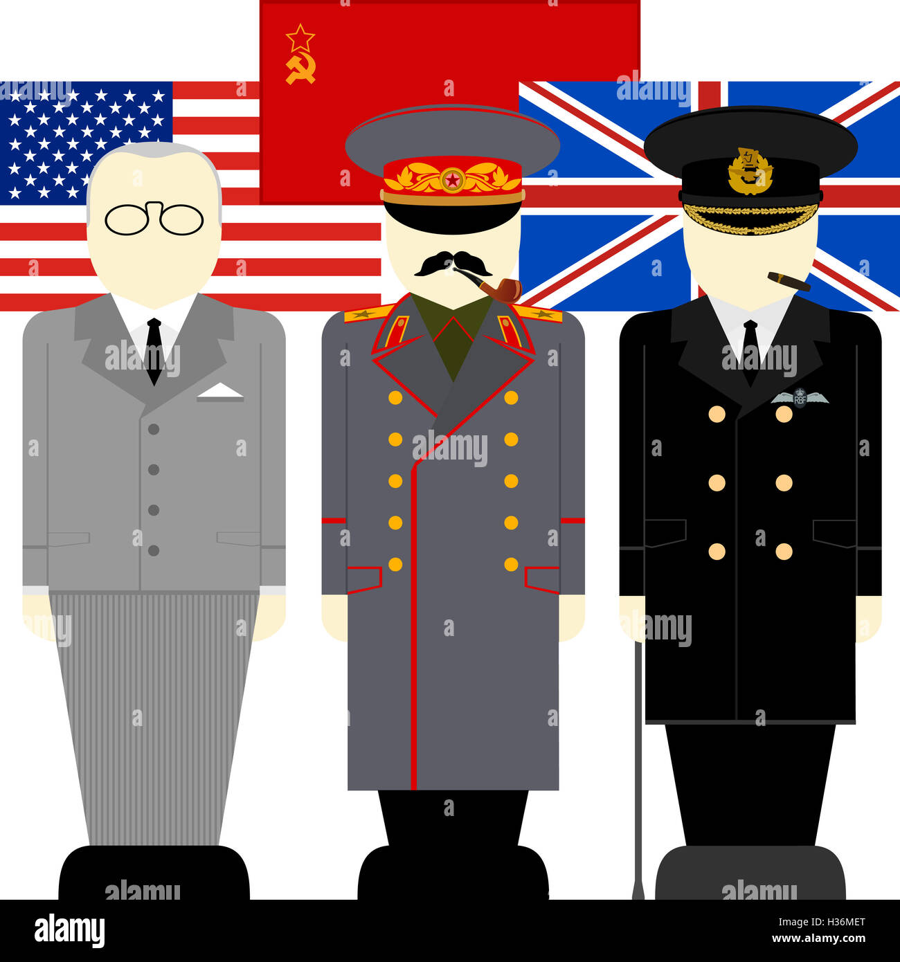 Flags and supreme commander of the armed forces of the anti-Hitler ...