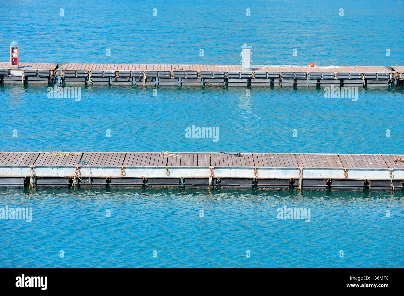 piers of the marina Stock Photo - Alamy