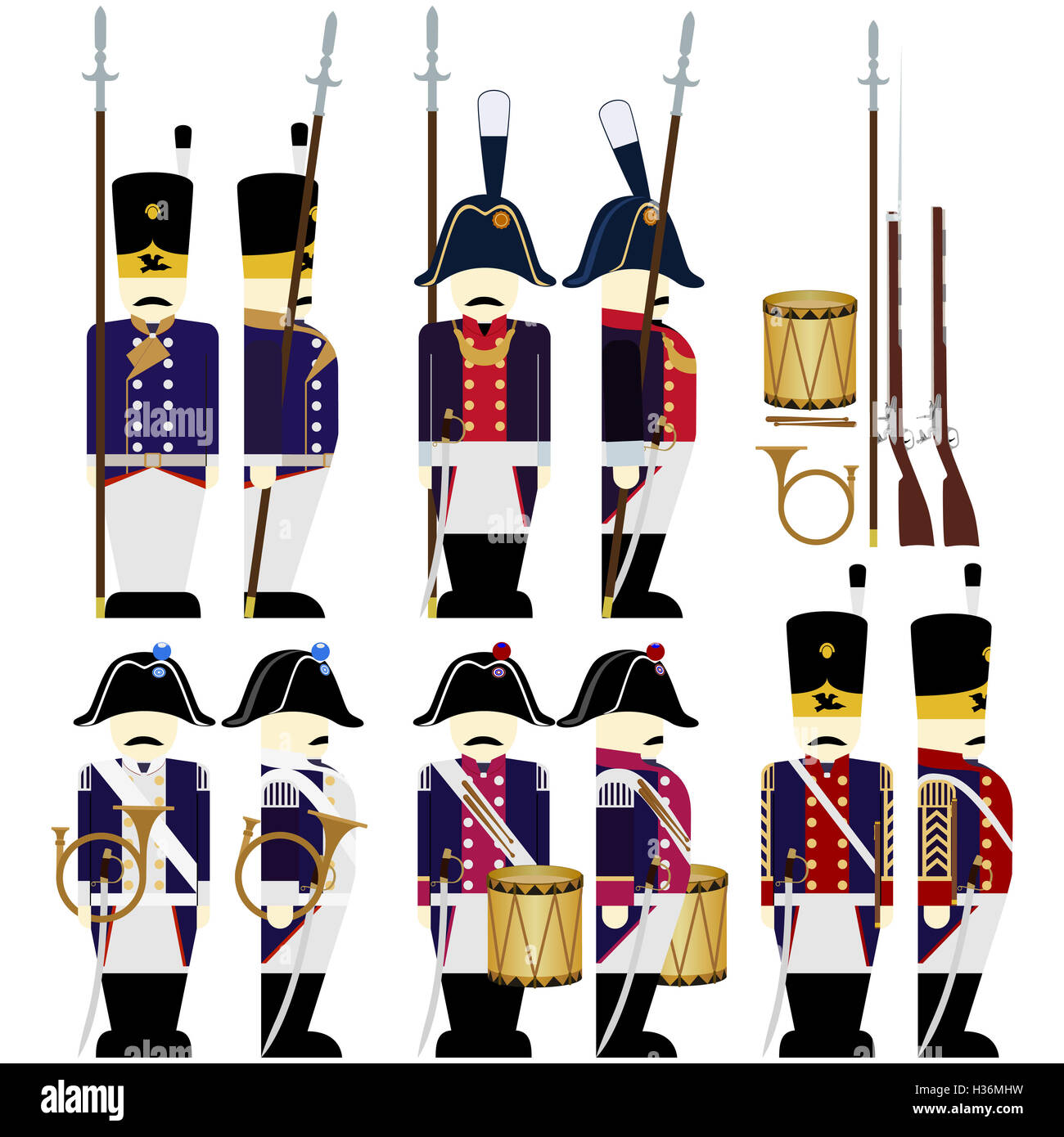 Prussian Army soldiers in uniforms and weapons were used in the 1812 ...