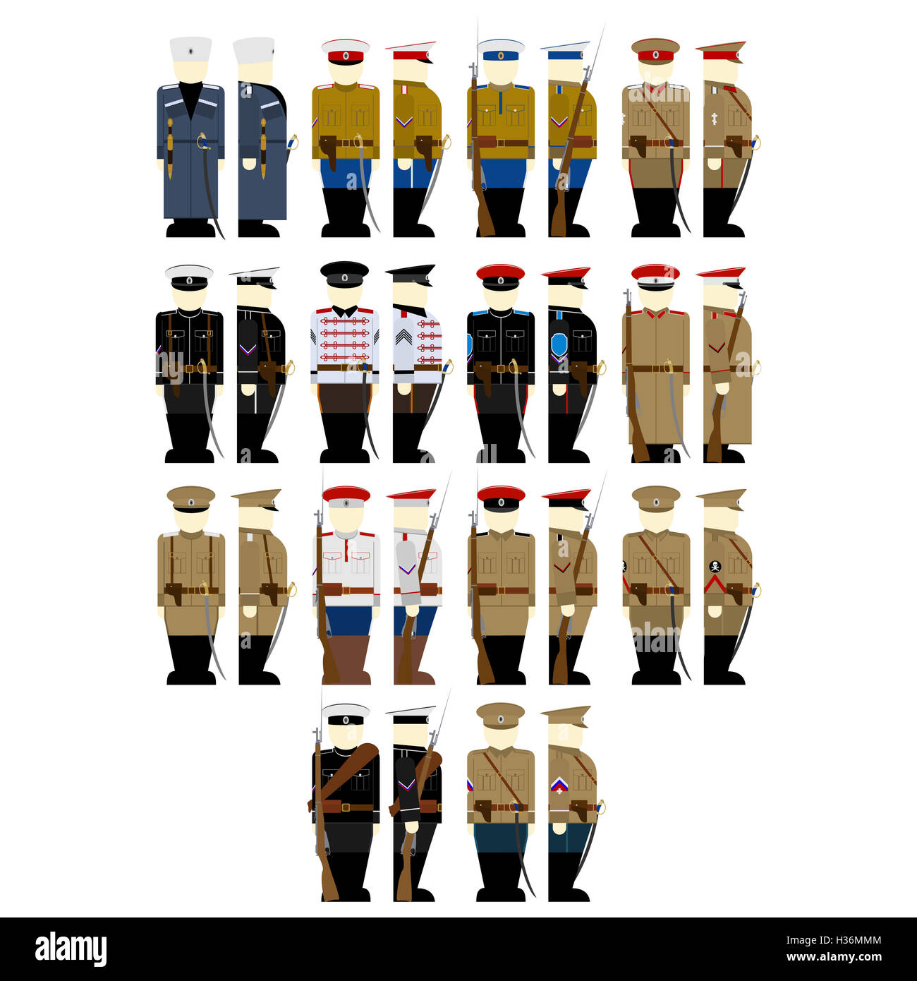 Insignia soldiers and officers of the White Guard in Russia in 1917 ...