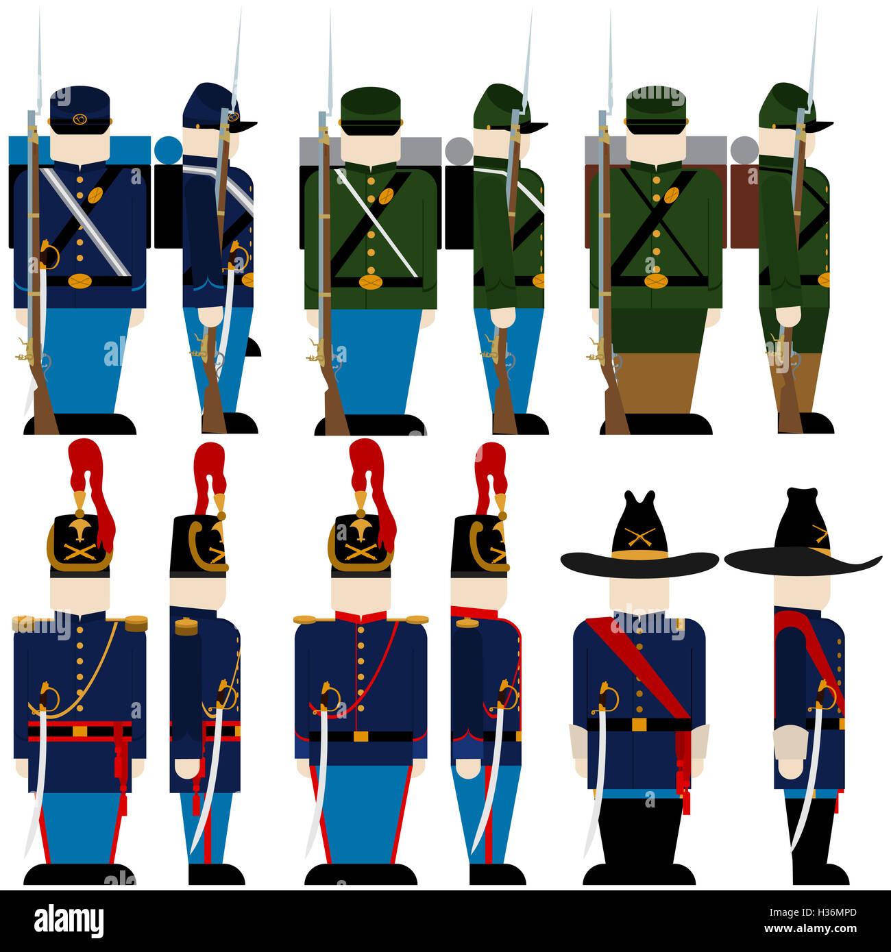 The Armed Forces of the Union army in the Civil War the United States ...