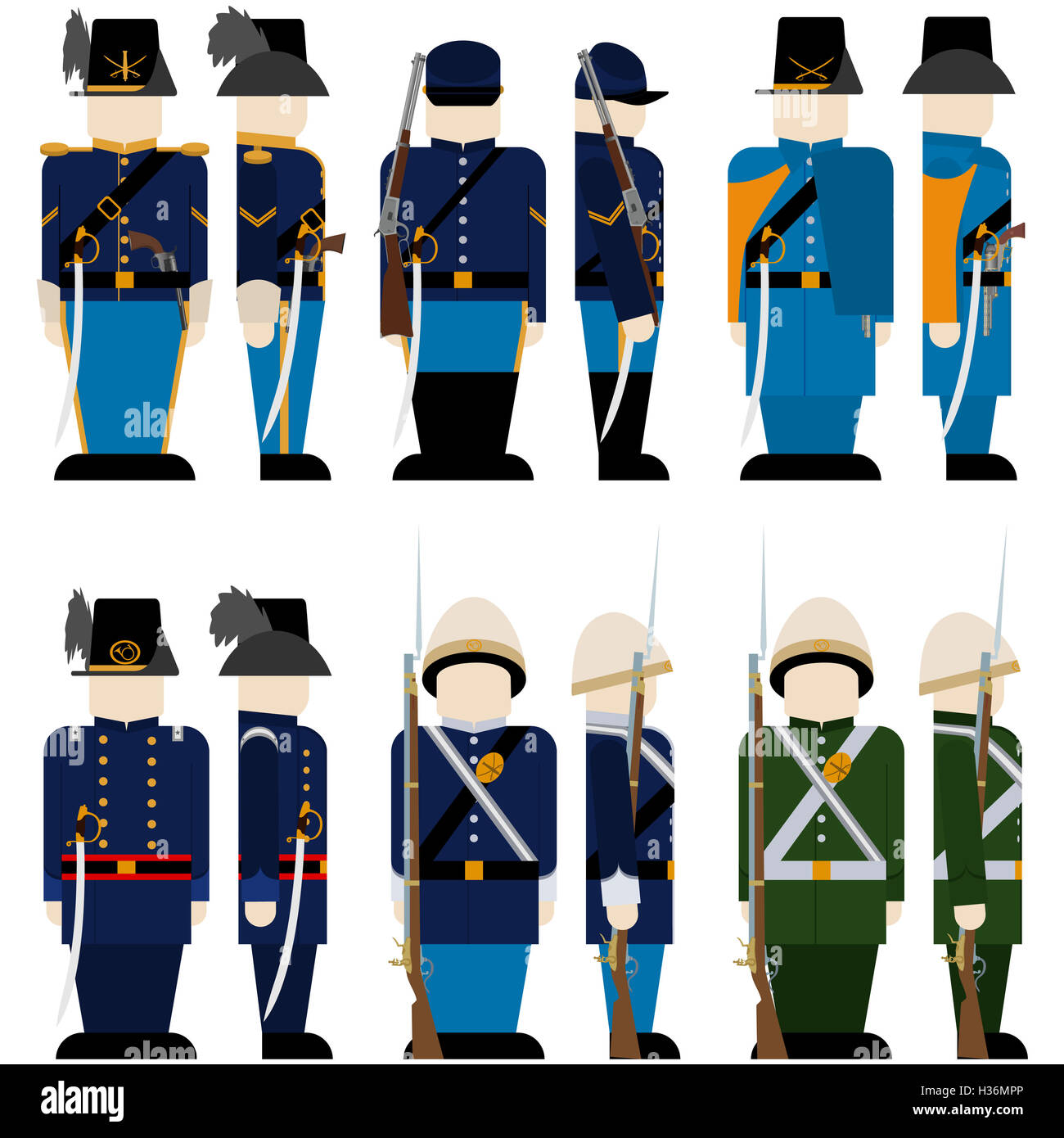 The Armed Forces of the Union army in the Civil War the United States ...