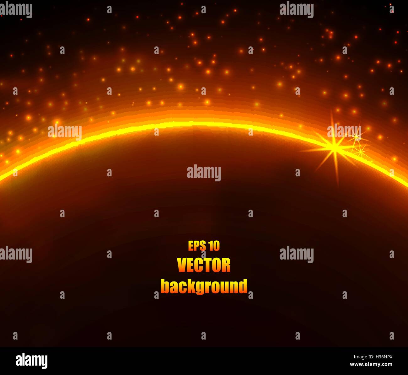 Space planet in the rays of light Stock Vector Image & Art - Alamy