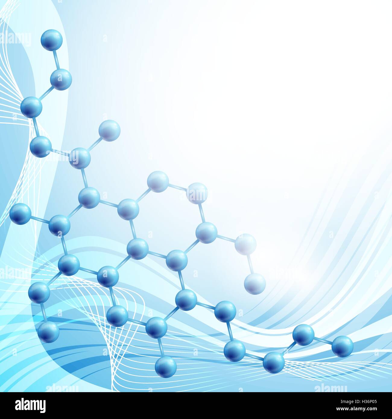 molecule over blue background Stock Vector Image & Art - Alamy