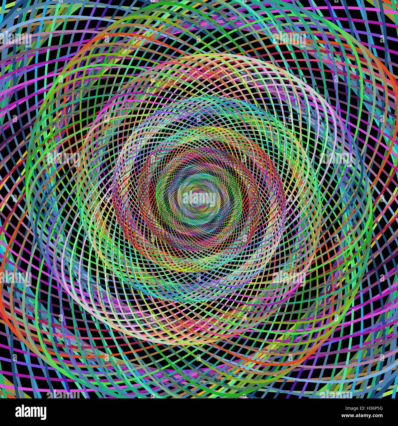 Multicolored wired spiral fractal background art Stock Vector Image ...