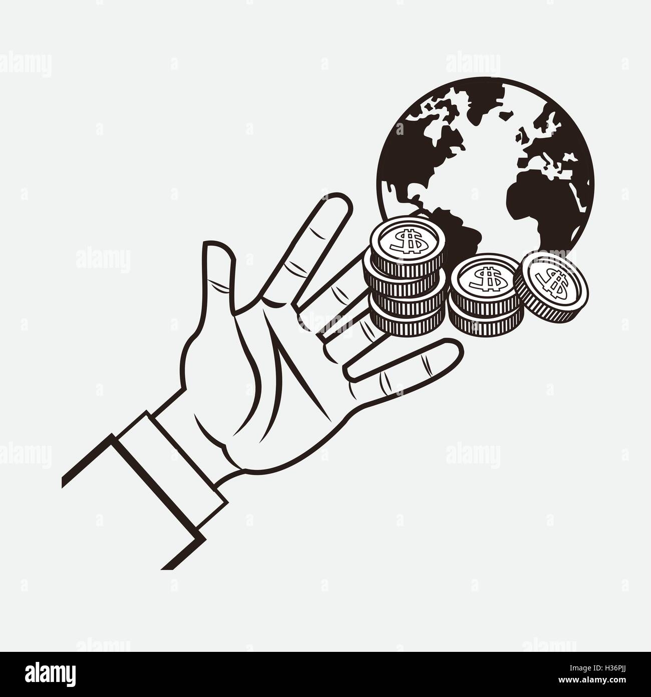 economy related icons line design image Stock Vector Image & Art - Alamy