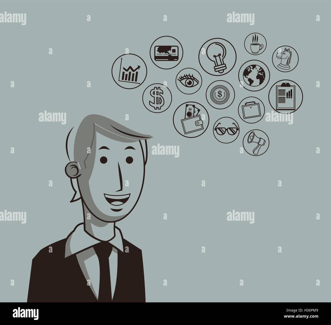 economy related icons line design image Stock Vector Image & Art - Alamy