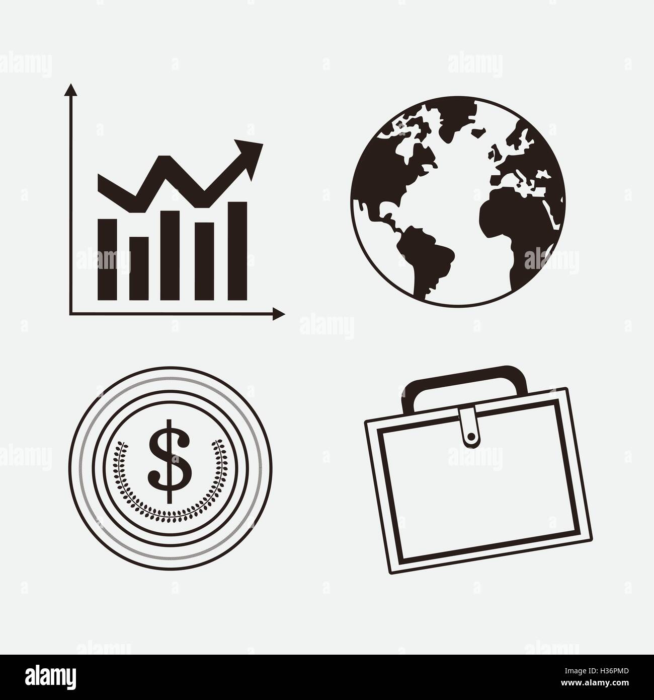 economy related icons line design image Stock Vector Image & Art - Alamy