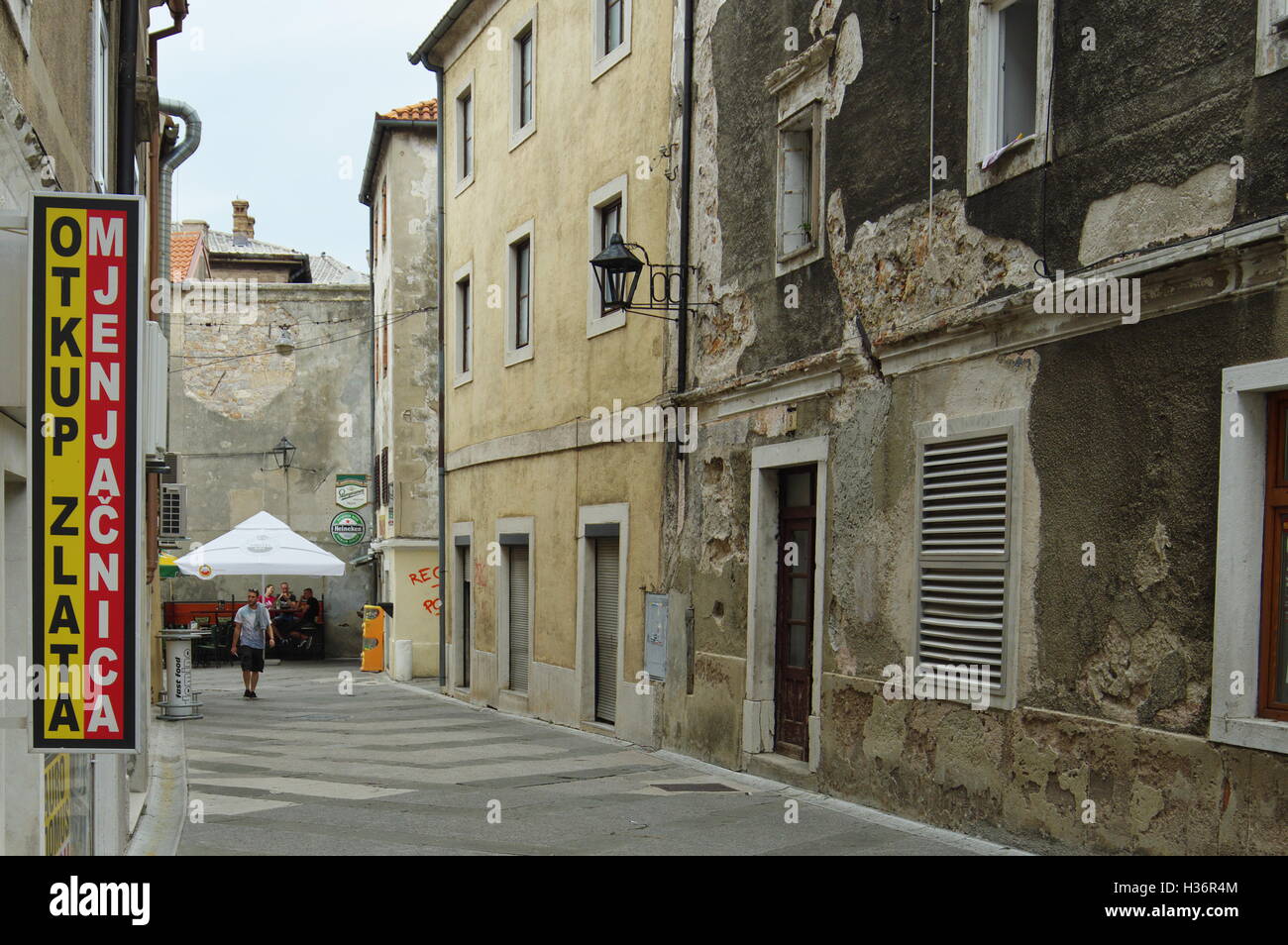 Senj, Croatia, September 16, 2016: old city. A small town in northern ...