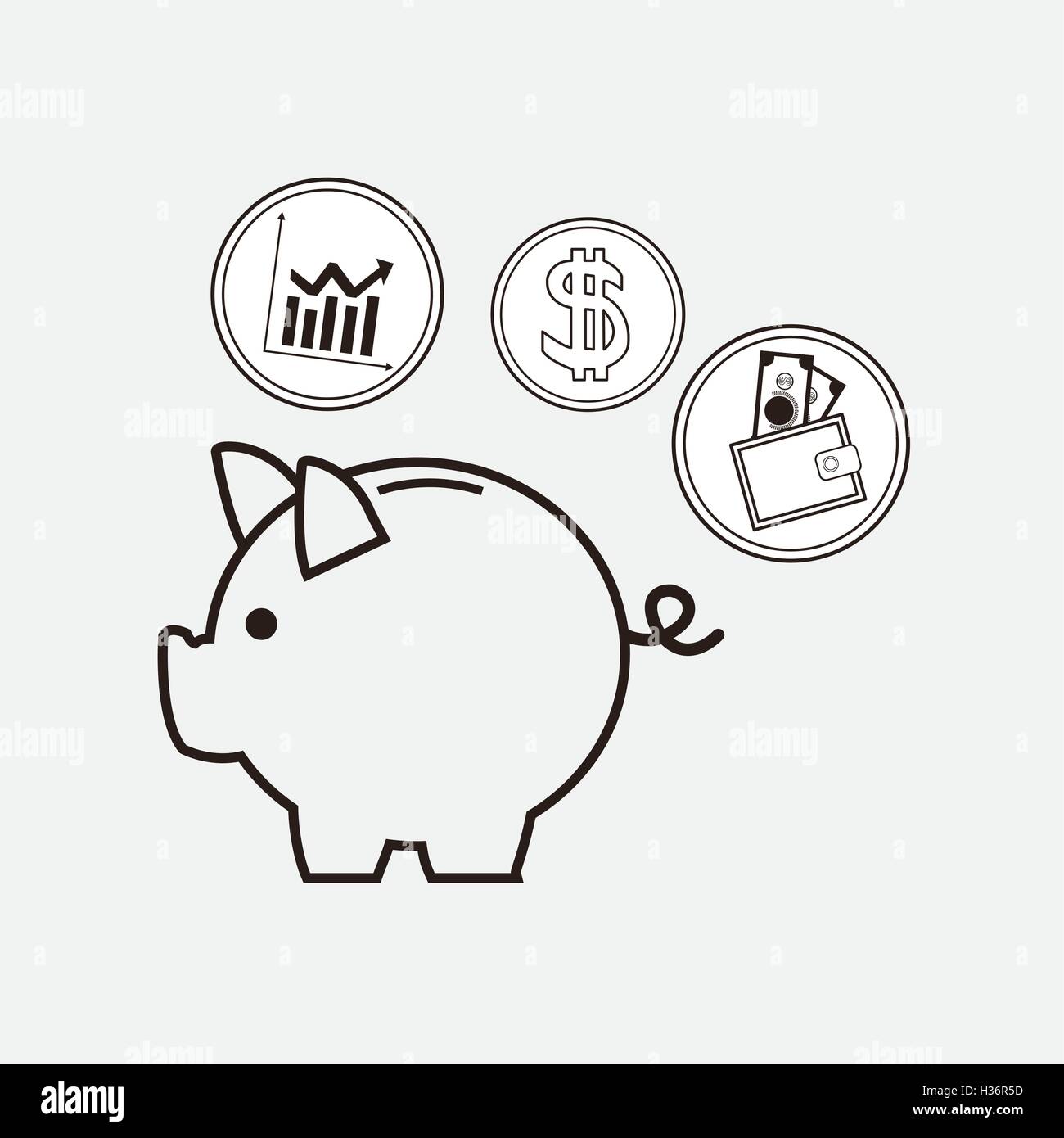 economy related icons line design image Stock Vector Image & Art - Alamy