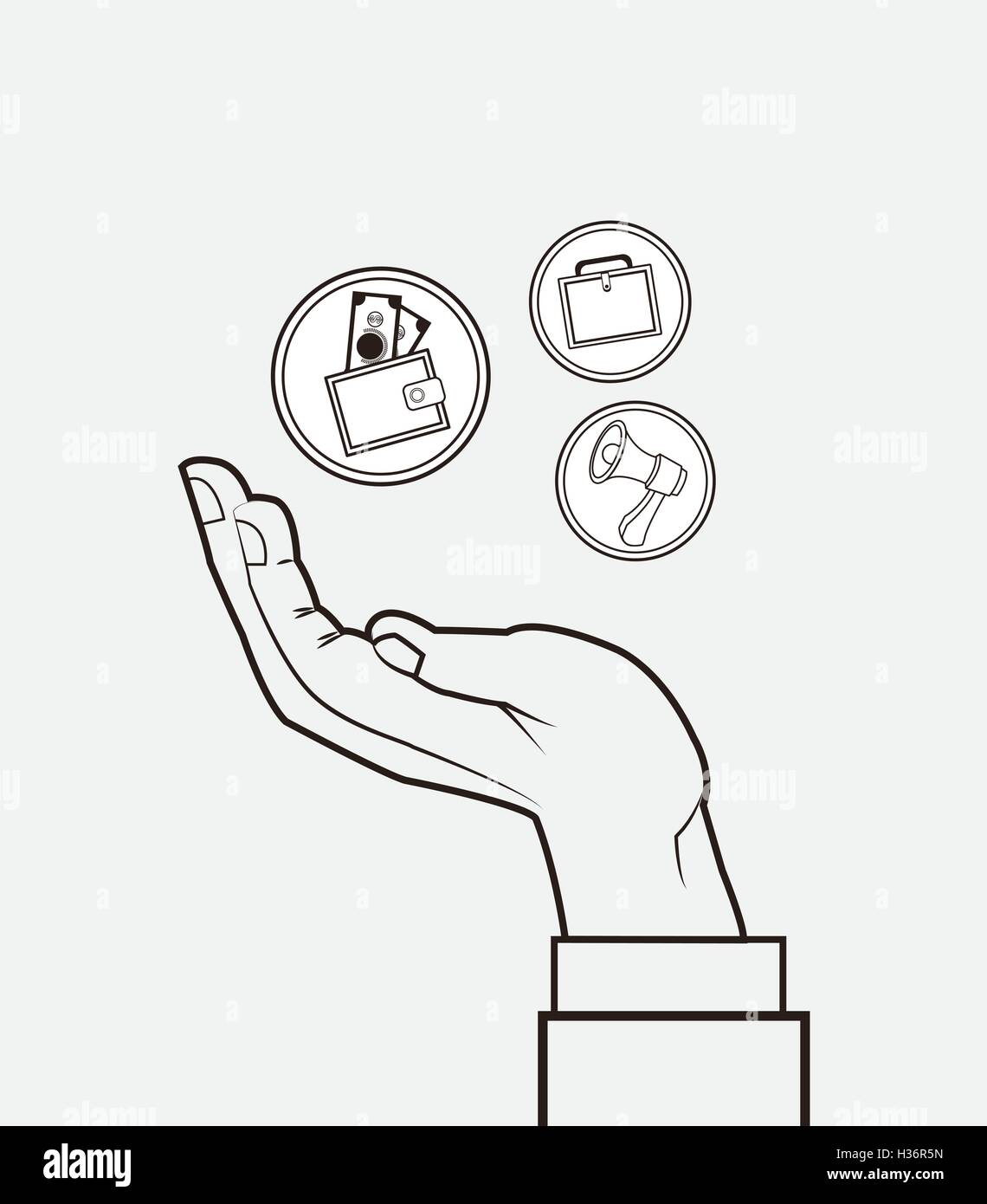 economy related icons line design image Stock Vector Image & Art - Alamy