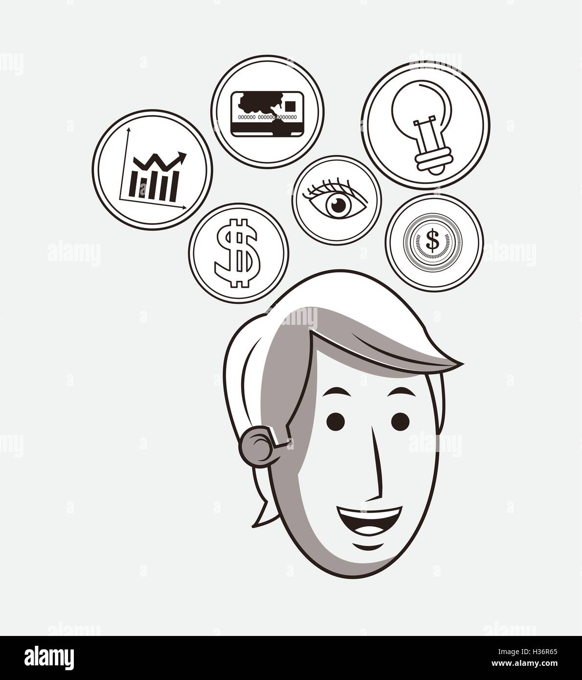 economy related icons line design image Stock Vector Image & Art - Alamy