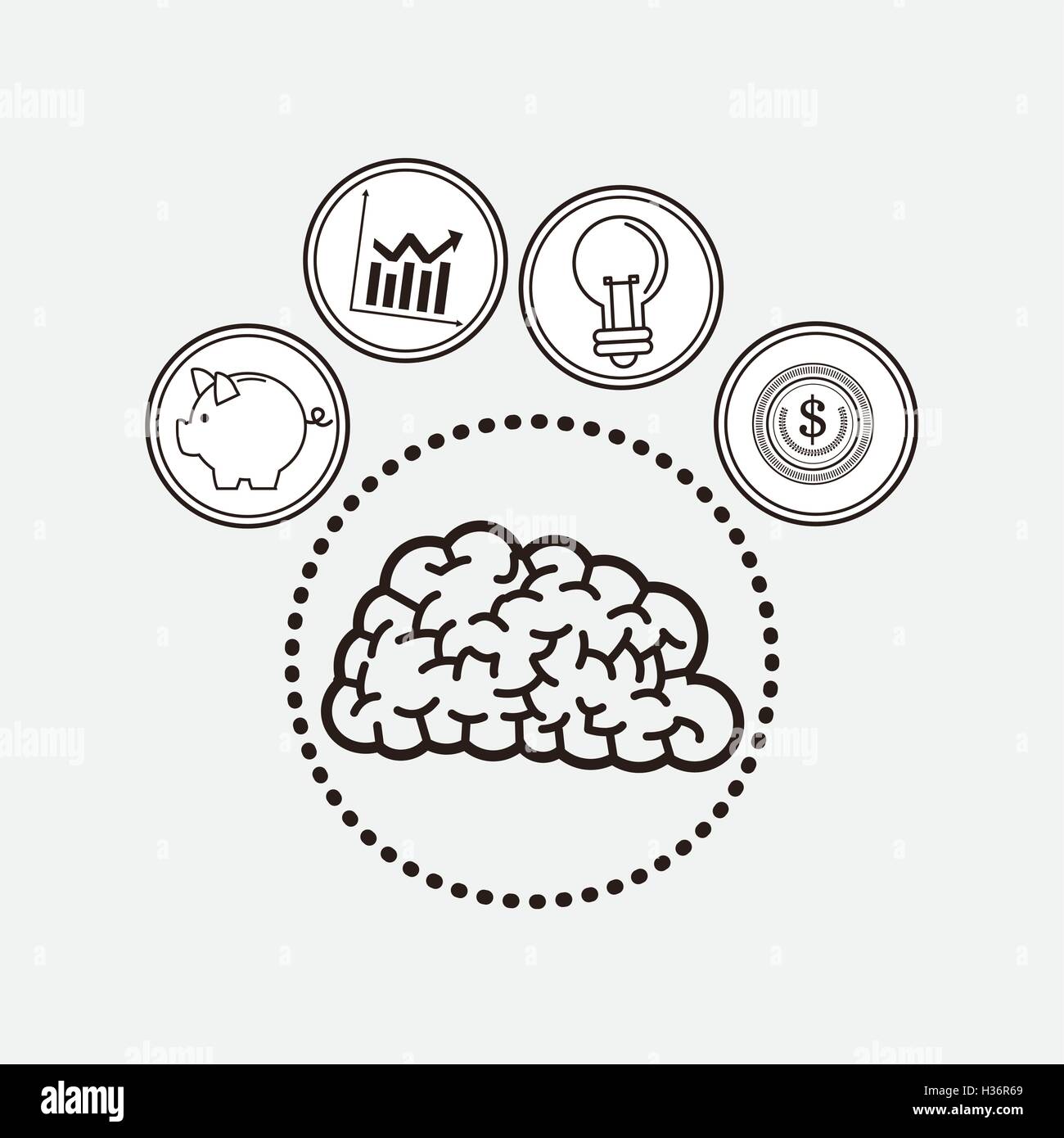 economy related icons line design image Stock Vector Image & Art - Alamy