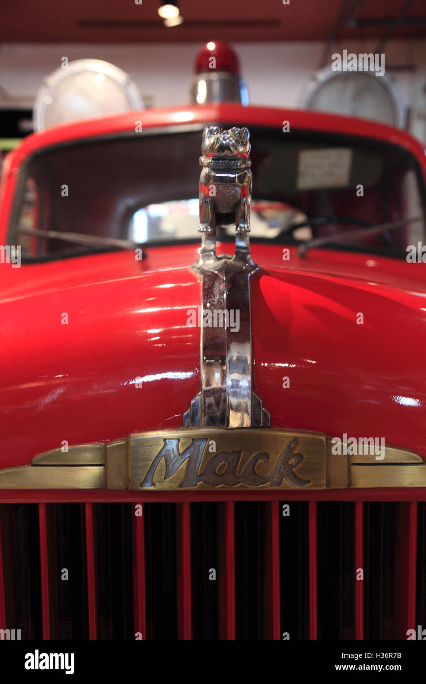 Historical fire engineerings display in New York City Fire Museum.New ...