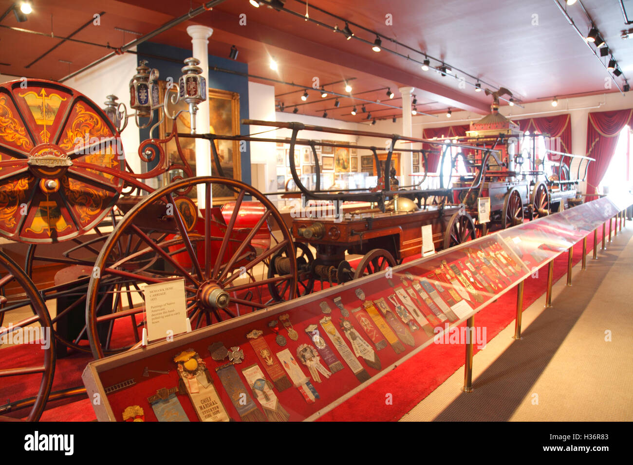Fire fighting on Parade exhibition in New York City Fire Museum.New ...