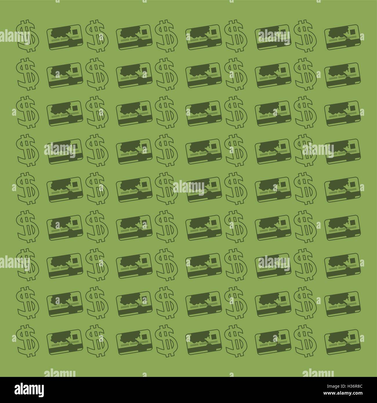 money sign and credit card pattern background image Stock Vector Image ...