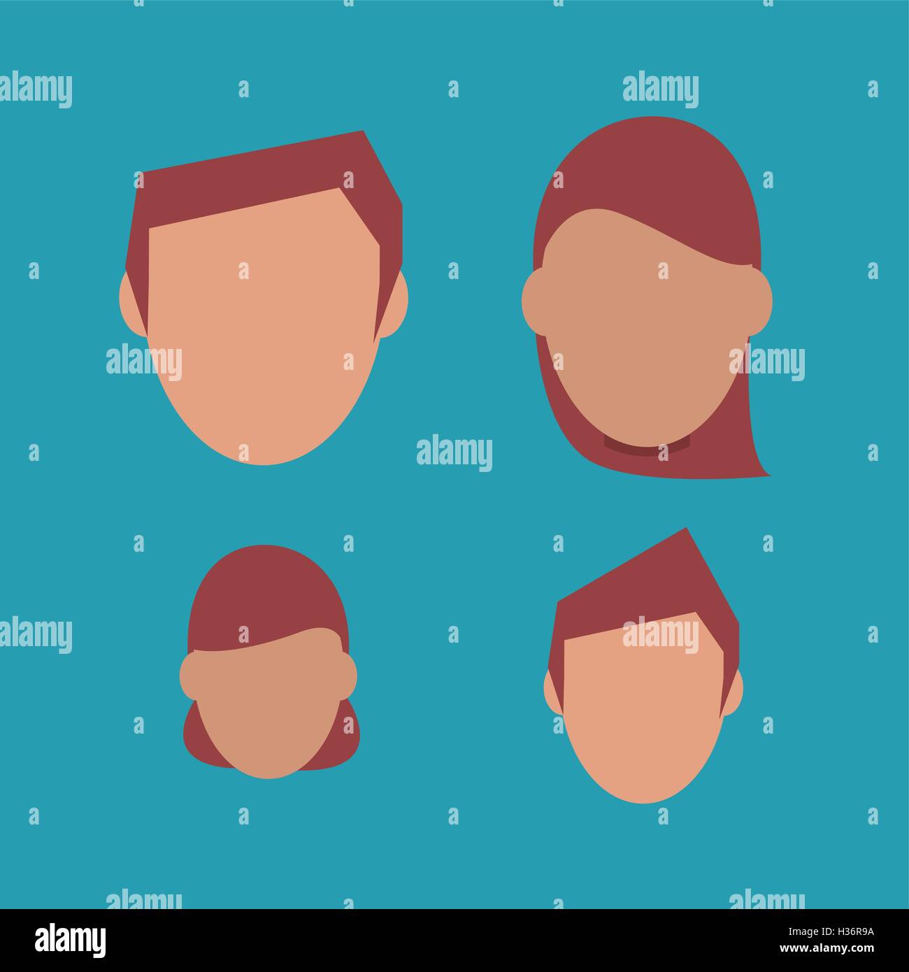 people faceless heads image Stock Vector Image & Art - Alamy