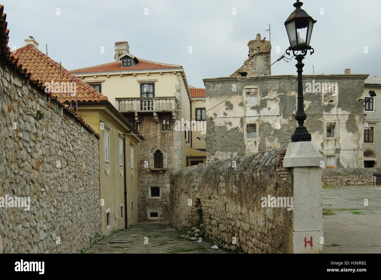 Senj, Croatia â€“ September 16, 2016: old city. A small town in ...