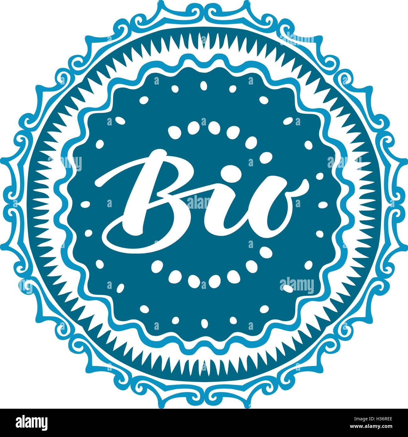 Stamp with text Bio written inside. Lettering vector illustration Stock ...