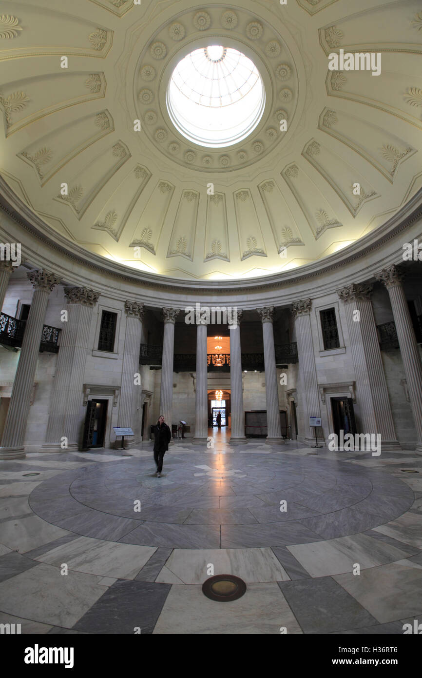 The interior view of Federal Hall National Memorial. New York City.New ...