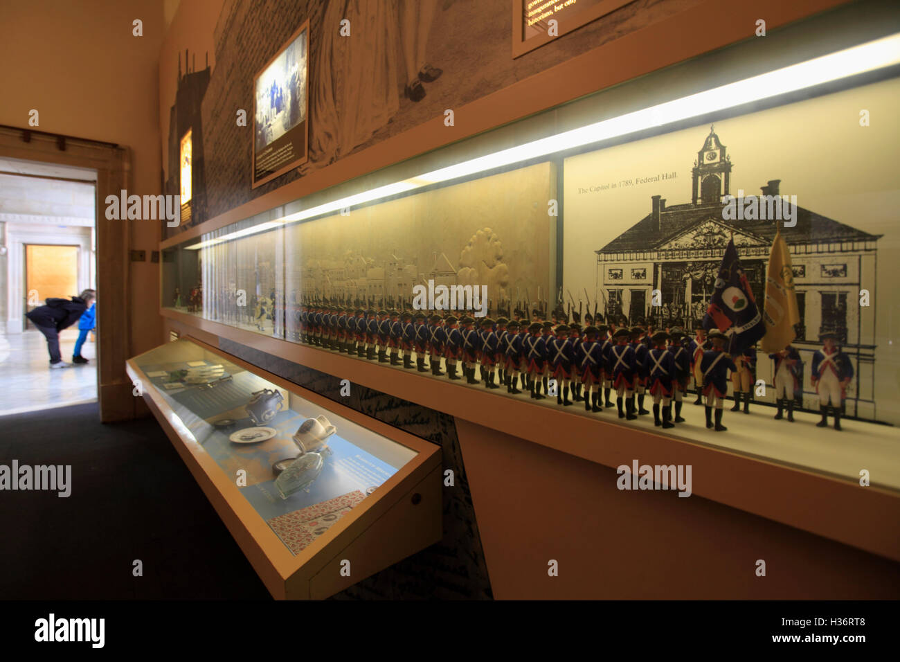 Historical exhibition inside of Federal Hall National Memorial. New ...