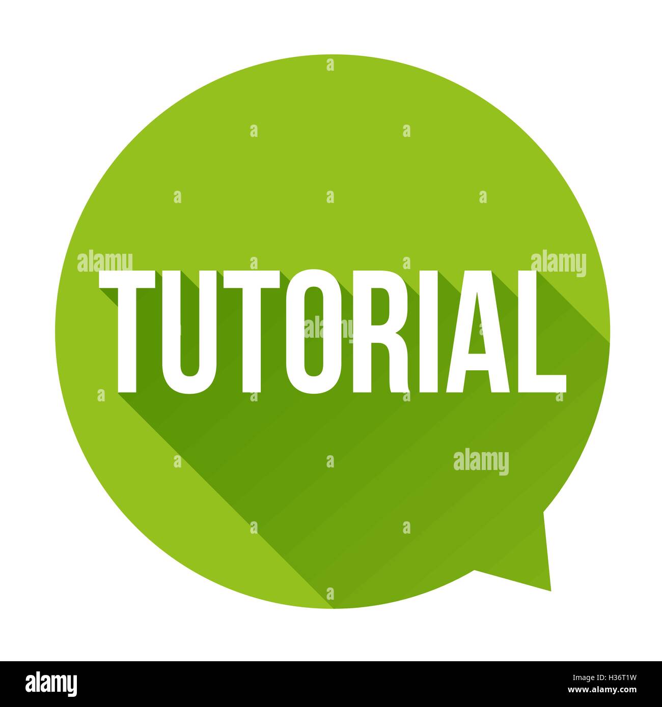 Tutorial sign vector speech bubble Stock Vector Image & Art - Alamy