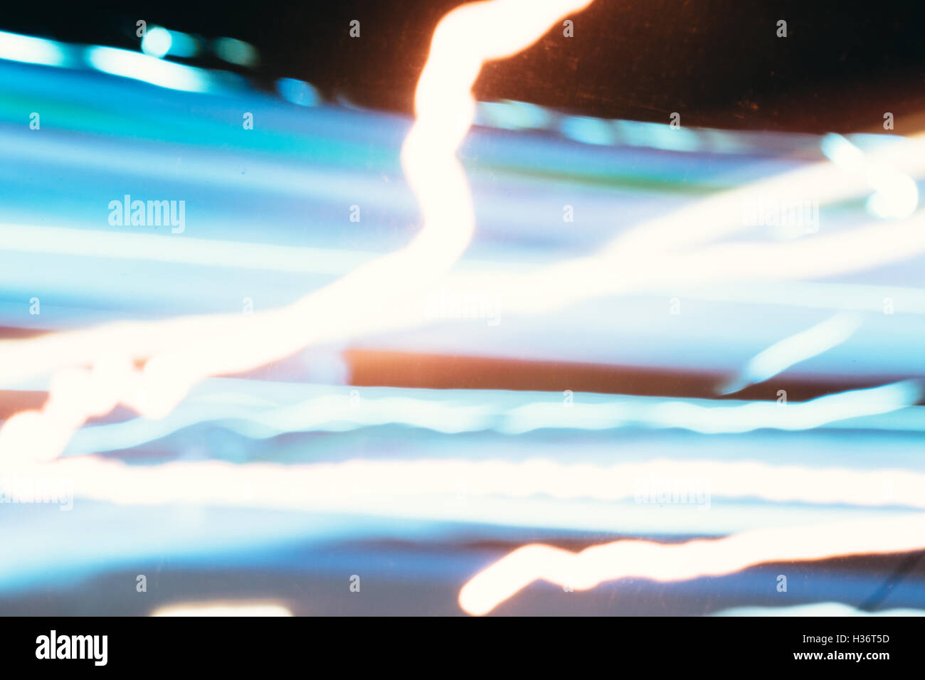 Abstract lines of light in the darkness Stock Photo - Alamy